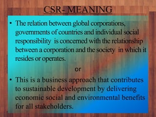 Csr presentation | PPTX