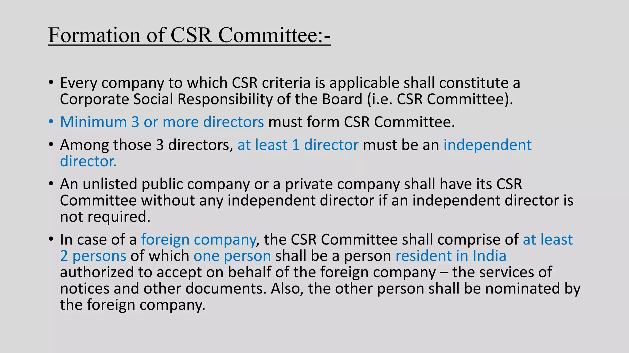 CSR Section 135 of Companies Act ,2013 | PPTX