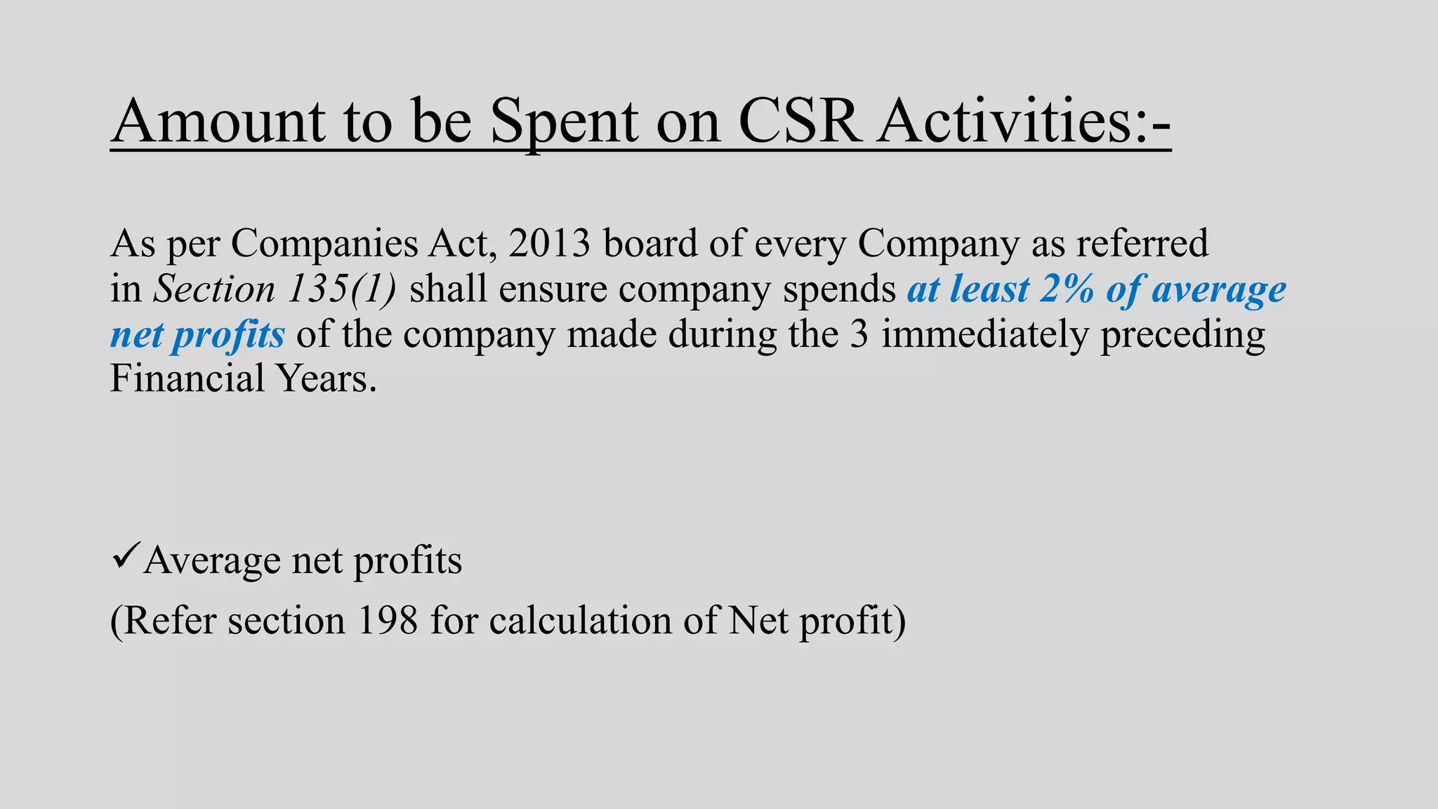 CSR Section 135 of Companies Act ,2013 | PPTX