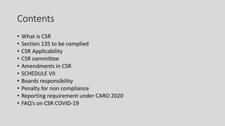 CSR Section 135 of Companies Act ,2013 | PPTX