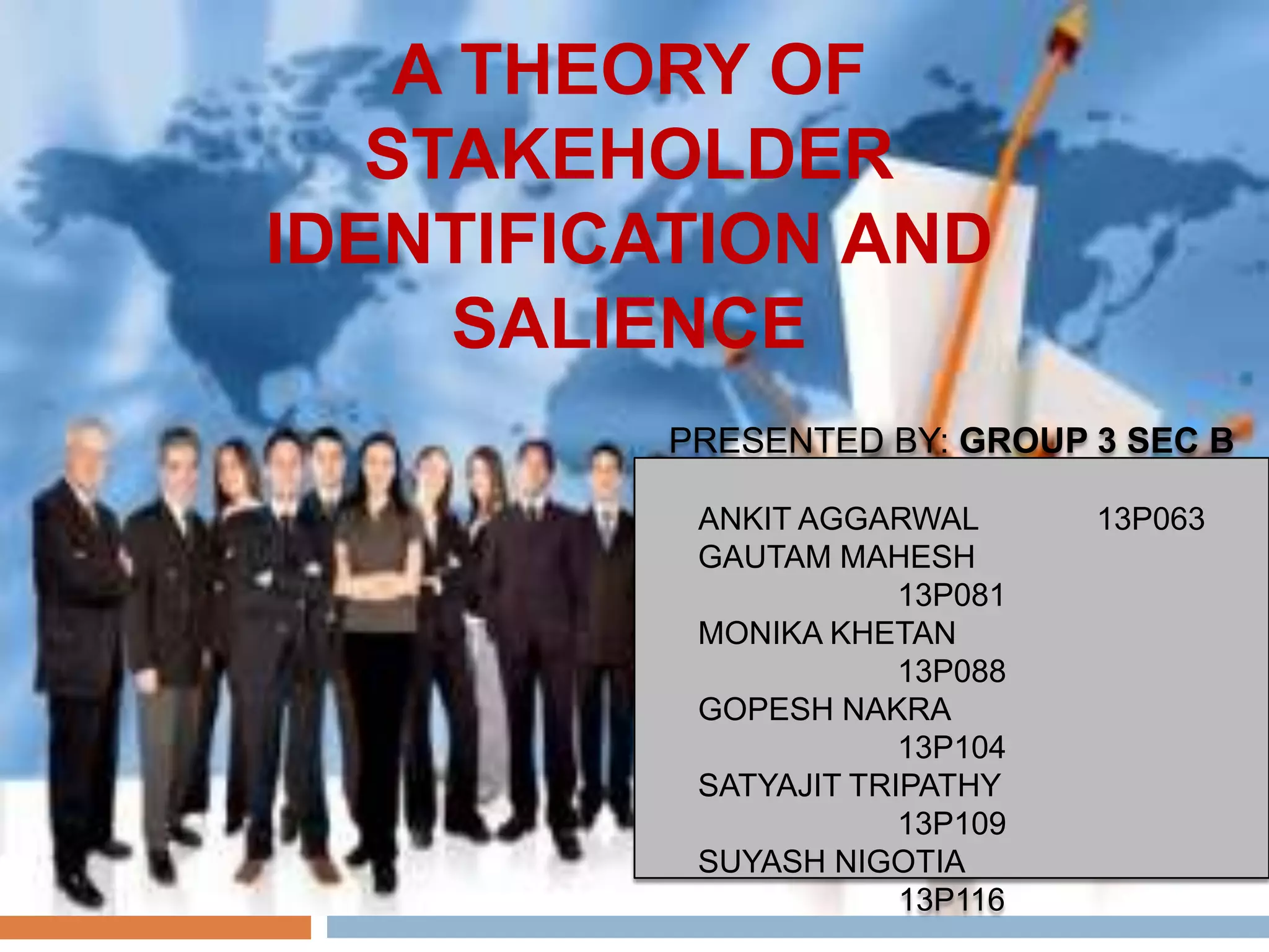 CSR Presentation by Group 3 - Stakeholder theory | PPTX
