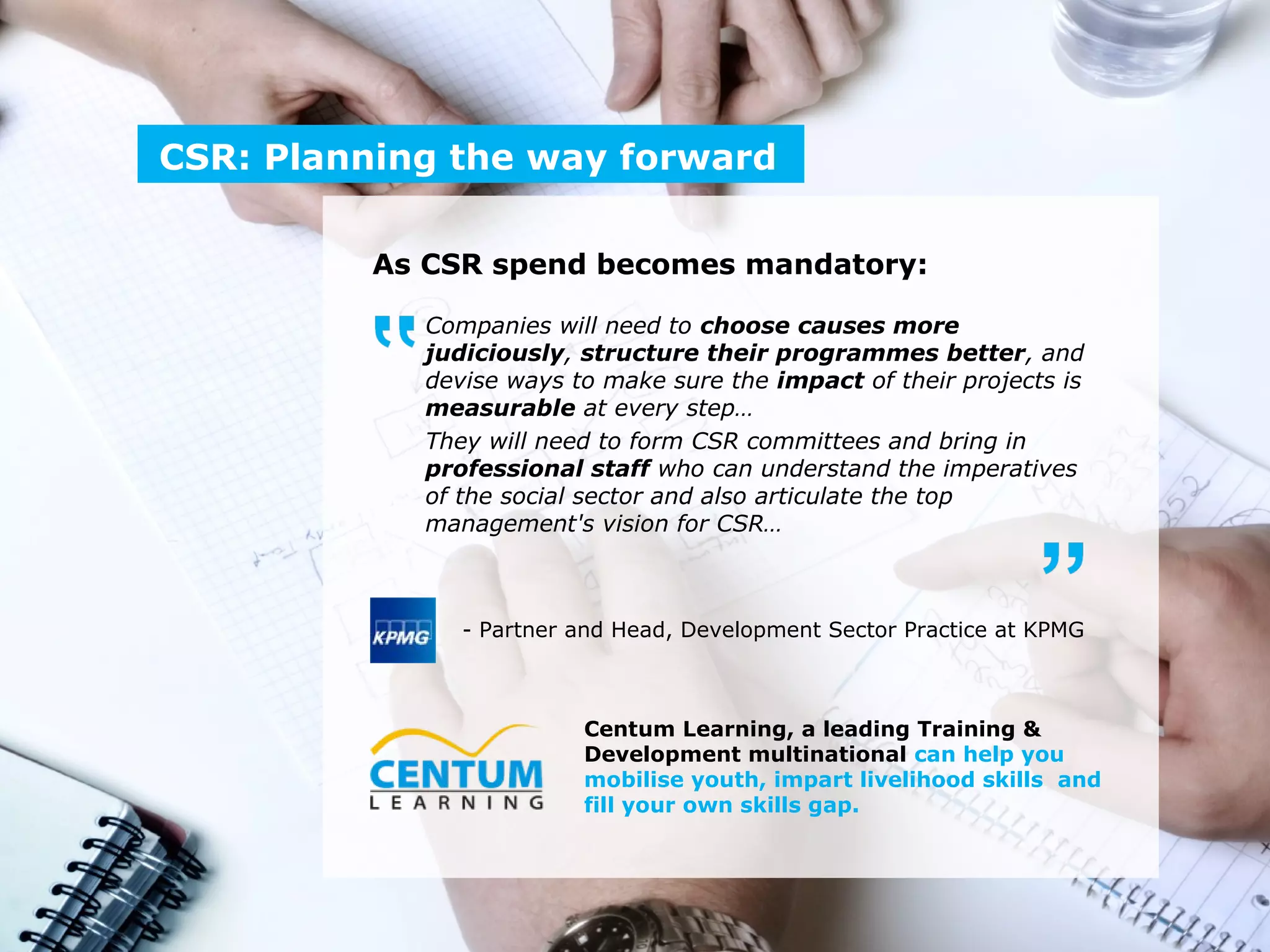 Centum Learning - Skilling for CSR | PPT
