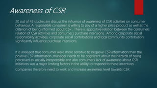 Corporate social responsibility(CSR) presentation self study | PPTX