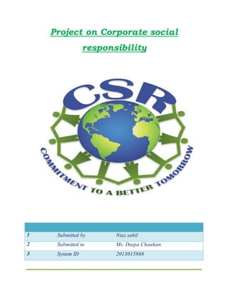 Project on Corporate social responsibility | DOCX