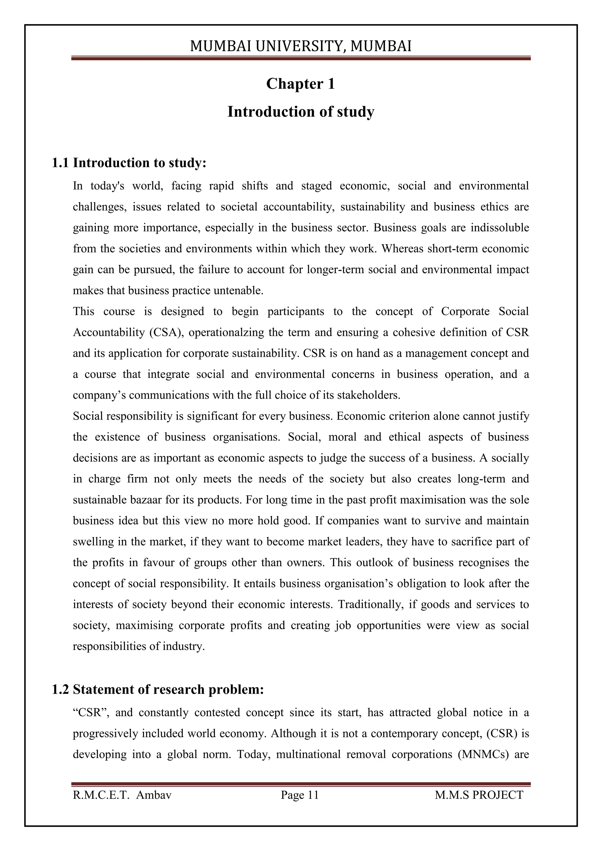 CSR project of ITC. RMCET Raj shetye | PDF