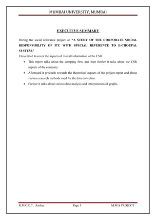 CSR project of ITC. RMCET Raj shetye | PDF