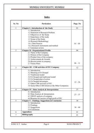 CSR project of ITC. RMCET Raj shetye | PDF