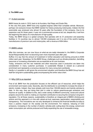 Project - CSR: Volkswagen vs BMW | PDF