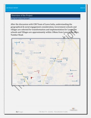 CSR Project Report on Luwa India 2019-2020 | PDF