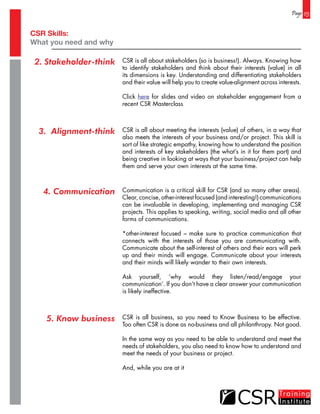 CSR Skills: What you need and why | PDF