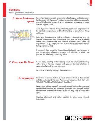 CSR Skills: What you need and why | PDF