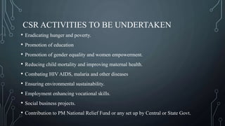 Csr spending of indian banking sector | PPTX