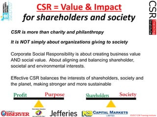 CSR: Charity? Strategy? Or what? | PPT