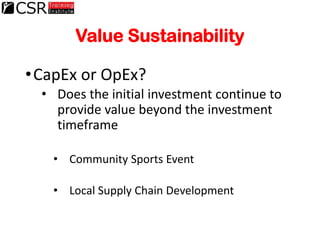 CSR Value Continuum: Value Distribution to Value Creation | PDF