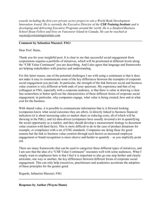 CSR Value Continuum: Value Distribution to Value Creation | PDF