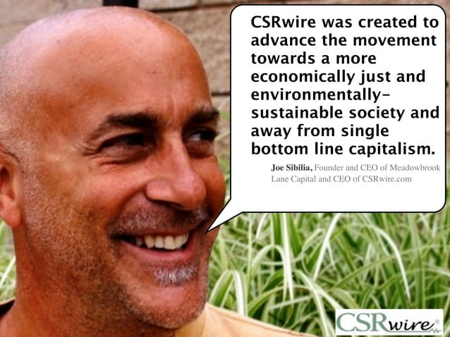 Corporate Social Responsibility...How CSRwire can be your partner | PPT