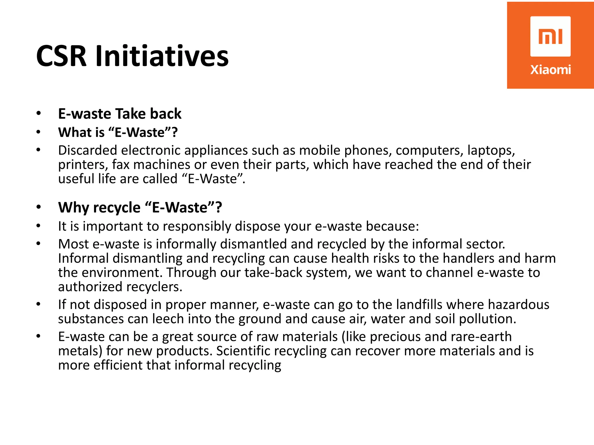 Csr xiaomi report | PPTX