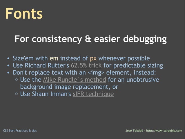 CSS Best practices | PPT