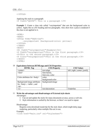 Css | PDF