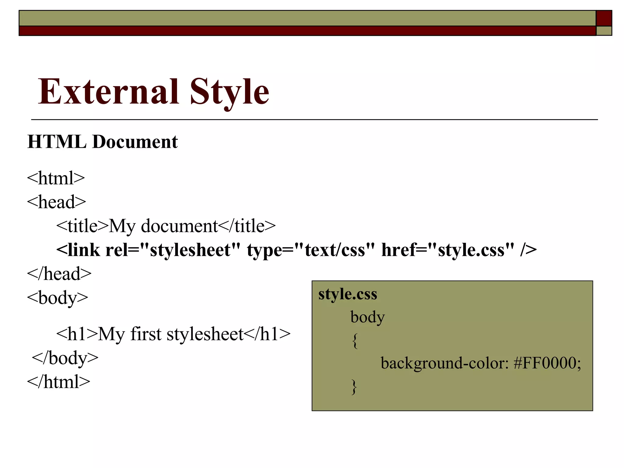 CSS | PPT | Web Design and HTML | Internet