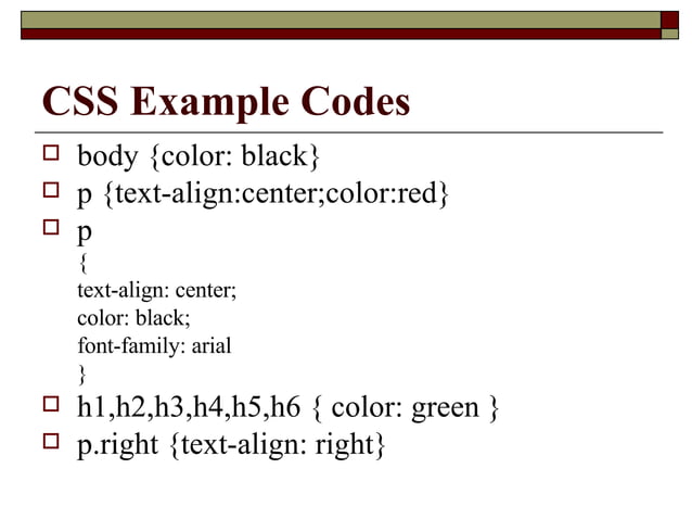 CSS | PPT | Web Design and HTML | Internet