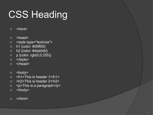 Css Casecading Style Sheet Ppt