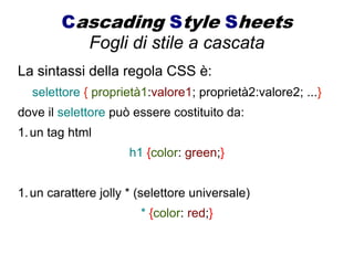 Css - Appunti | PPT | Web Design and HTML | Internet