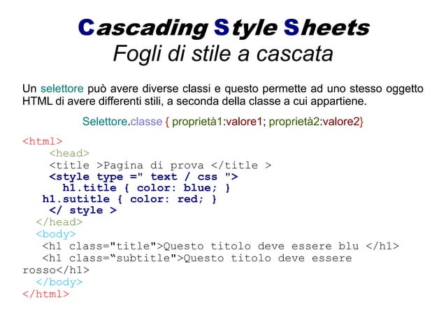 Css - Appunti | PPT | Web Design and HTML | Internet
