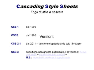 Css - Appunti | PPT | Web Design and HTML | Internet