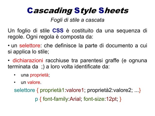 Css - Appunti | PPT | Web Design and HTML | Internet