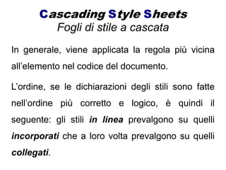 Css - Appunti | PPT | Web Design and HTML | Internet