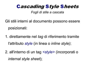 Css - Appunti | PPT | Web Design and HTML | Internet