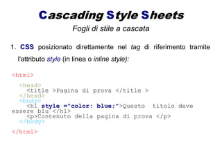 Css - Appunti | PPT | Web Design and HTML | Internet