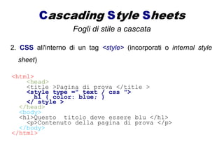 Css - Appunti | PPT | Web Design and HTML | Internet