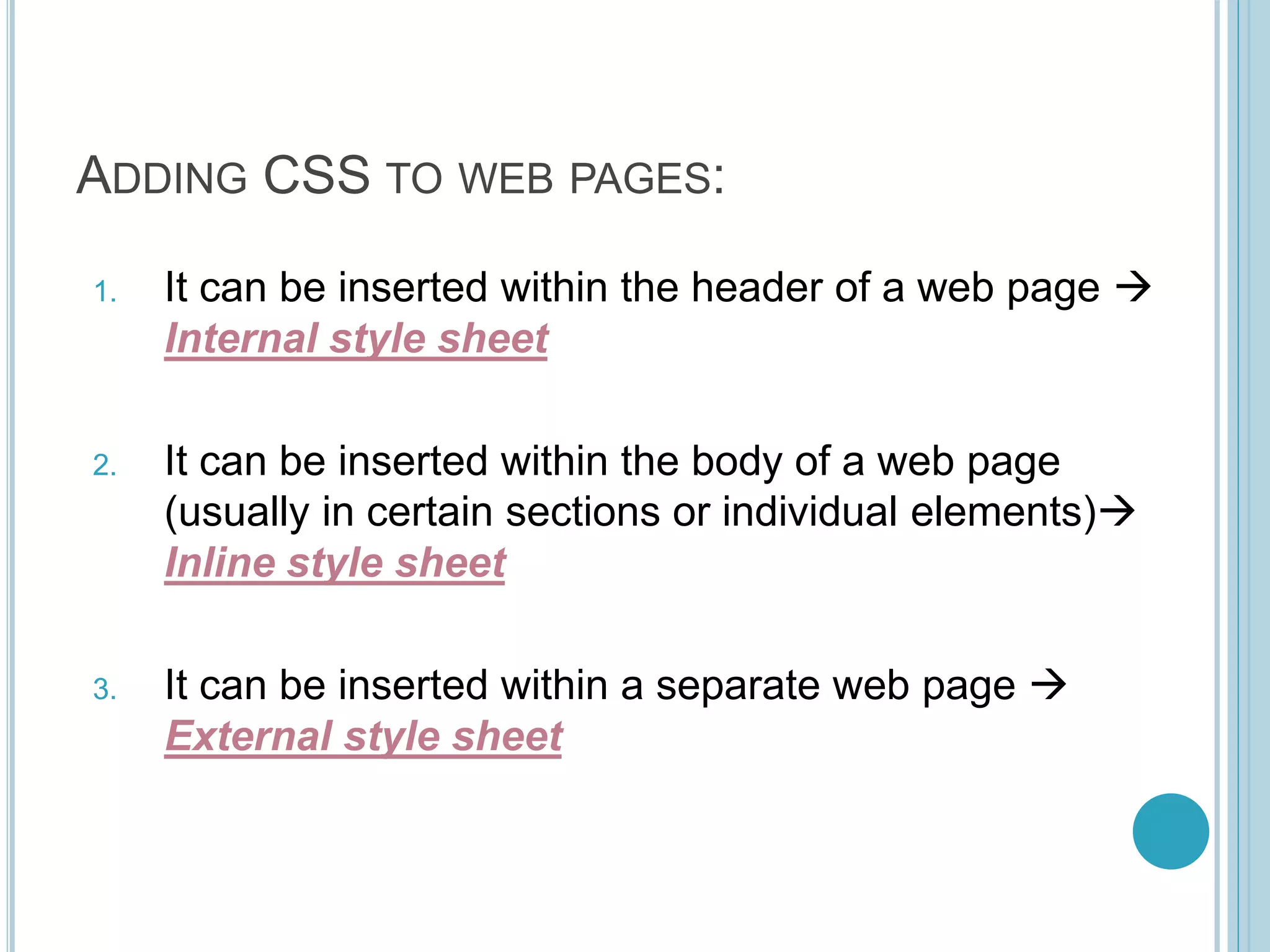 Introduction to CSS | PPT