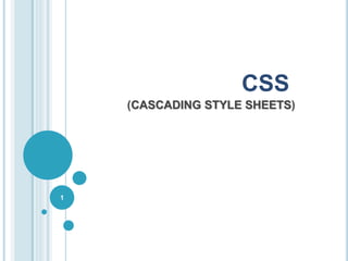 Introduction to CSS | PPT