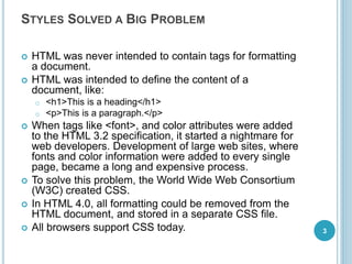 Introduction to CSS | PPT