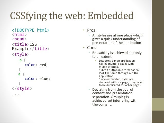 CSS Overview and Examples CSS Overview and Examples