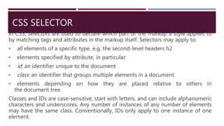 Css | PPTX | Web Design and HTML | Internet