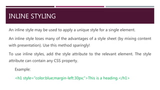 Css | PPTX | Web Design and HTML | Internet