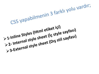 Css nedir? | PPT