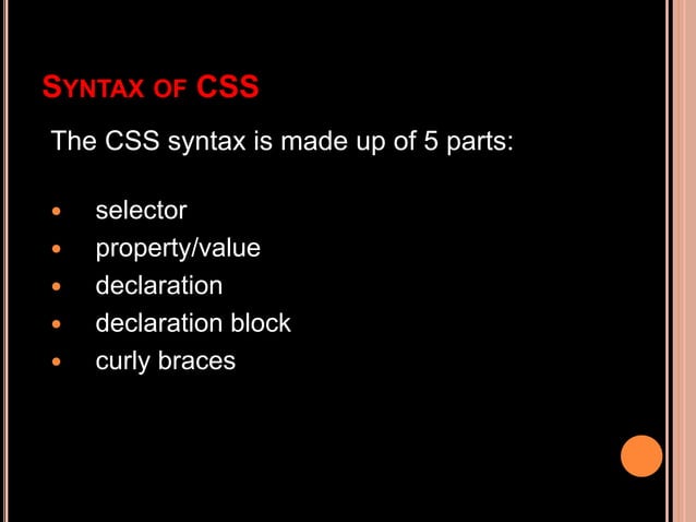 introduction to CSS | PPTX