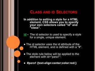 introduction to CSS | PPTX