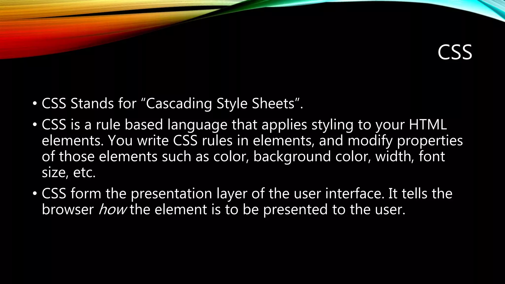 Introduction To Css Ppt