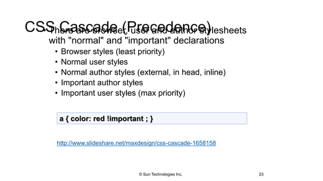 Cascading Style Sheets - CSS | PPT