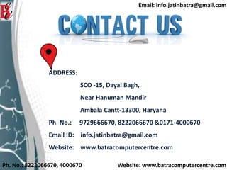 CSS Training Institute in Ambala ! Batra Computer Centre | PPT