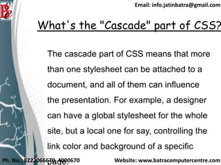 CSS Training Institute in Ambala ! Batra Computer Centre | PPT | Free ...