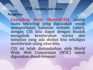 Pemograman Berbasis Web Cascading Style Sheets | PPT