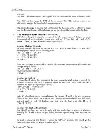 Cascading Style Sheets | PDF