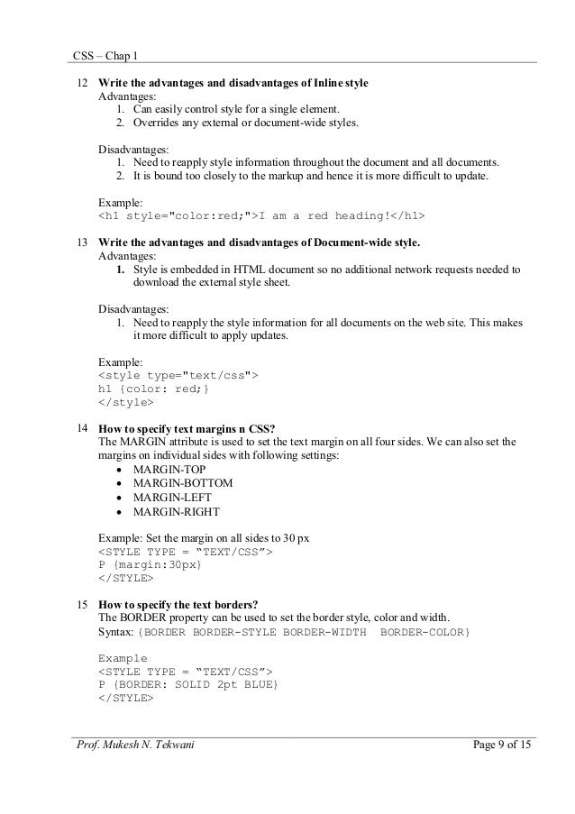 Cascading Style Sheets